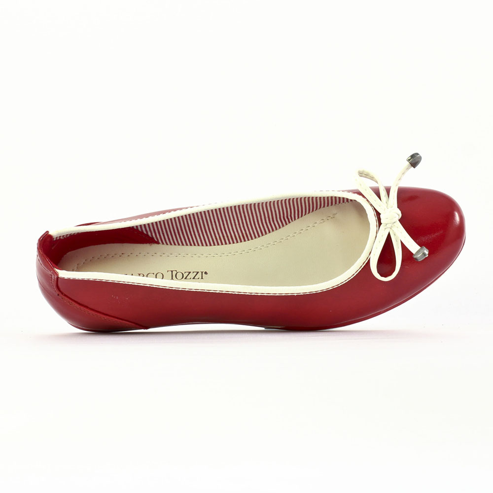 Marco Tozzi 22110 Chili | ballerines rouge printemps été - TROIS PAR 3