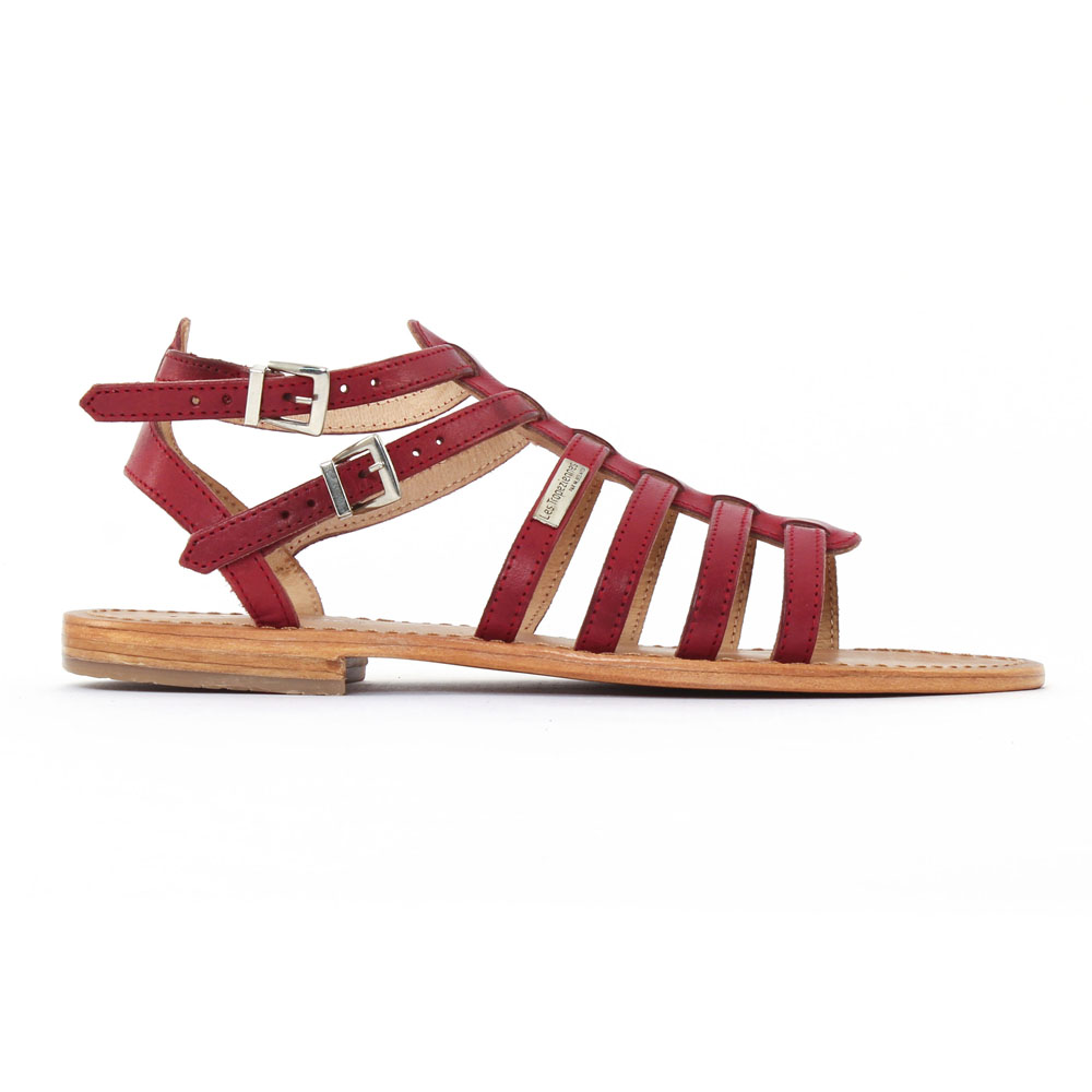 Les Tropeziennes Hicare Rouge | sandales bordeaux printemps été - TROIS ...