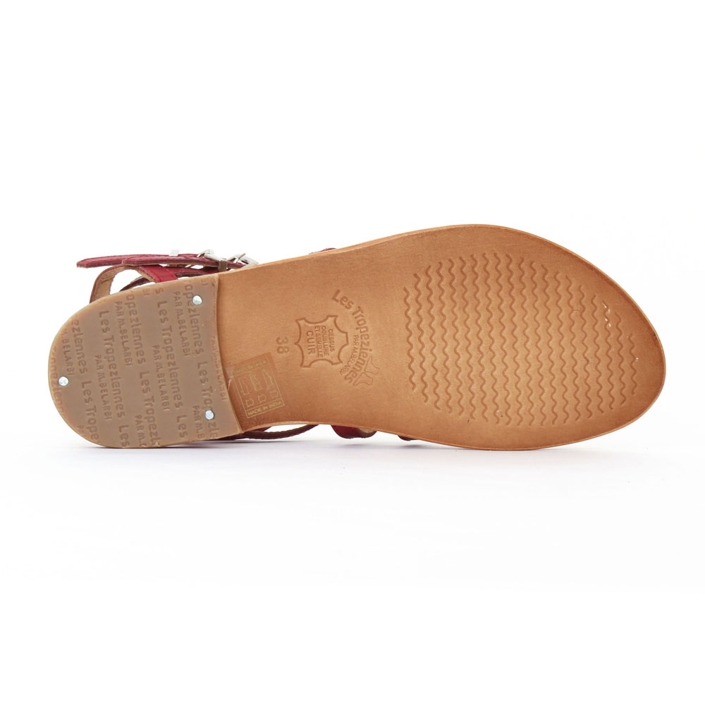 Les Tropeziennes Hicare Rouge | sandales bordeaux printemps été - TROIS ...