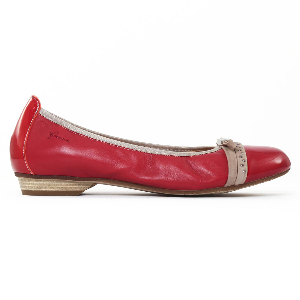 Dorking Telma 6675 Rouge | ballerine confort rouge printemps été ...