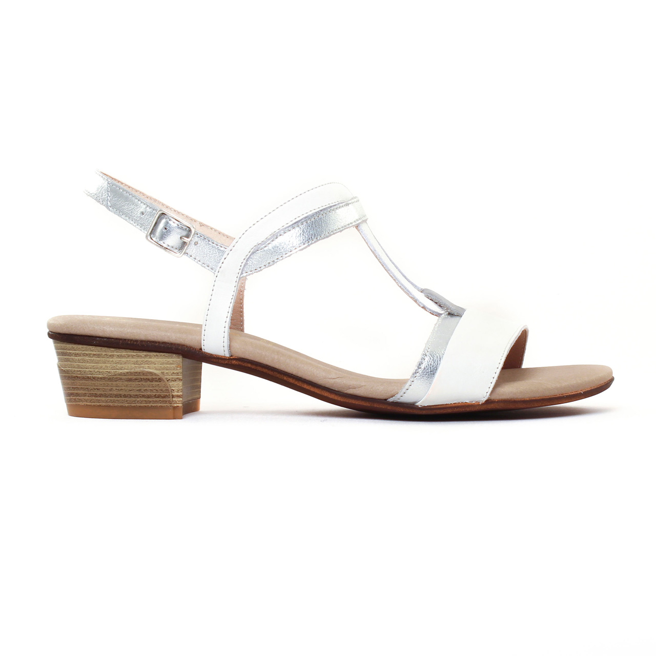 Dorking Olivia 7172 Blanc | sandales blanc argent printemps été - TROIS ...