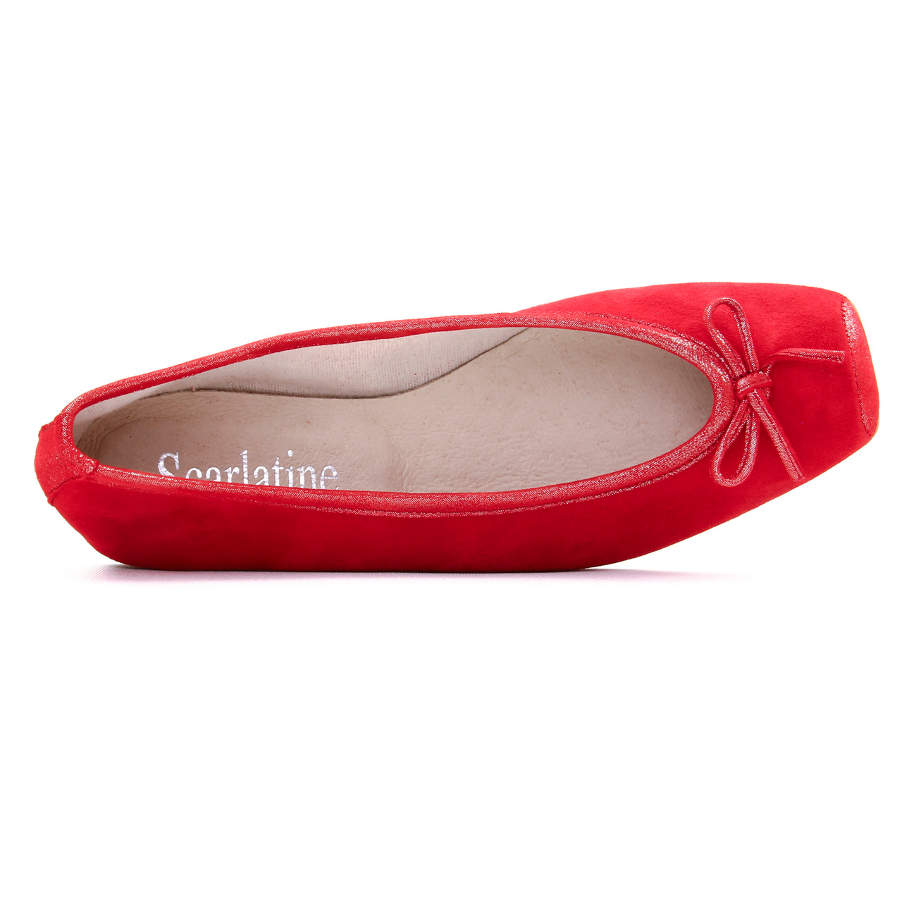 Scarlatine 4224 P Rouge | ballerines rouge doré printemps été - TROIS PAR 3