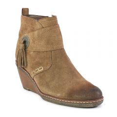 Fugitive Mores Bison | bottine compensées marron automne hiver chez ...