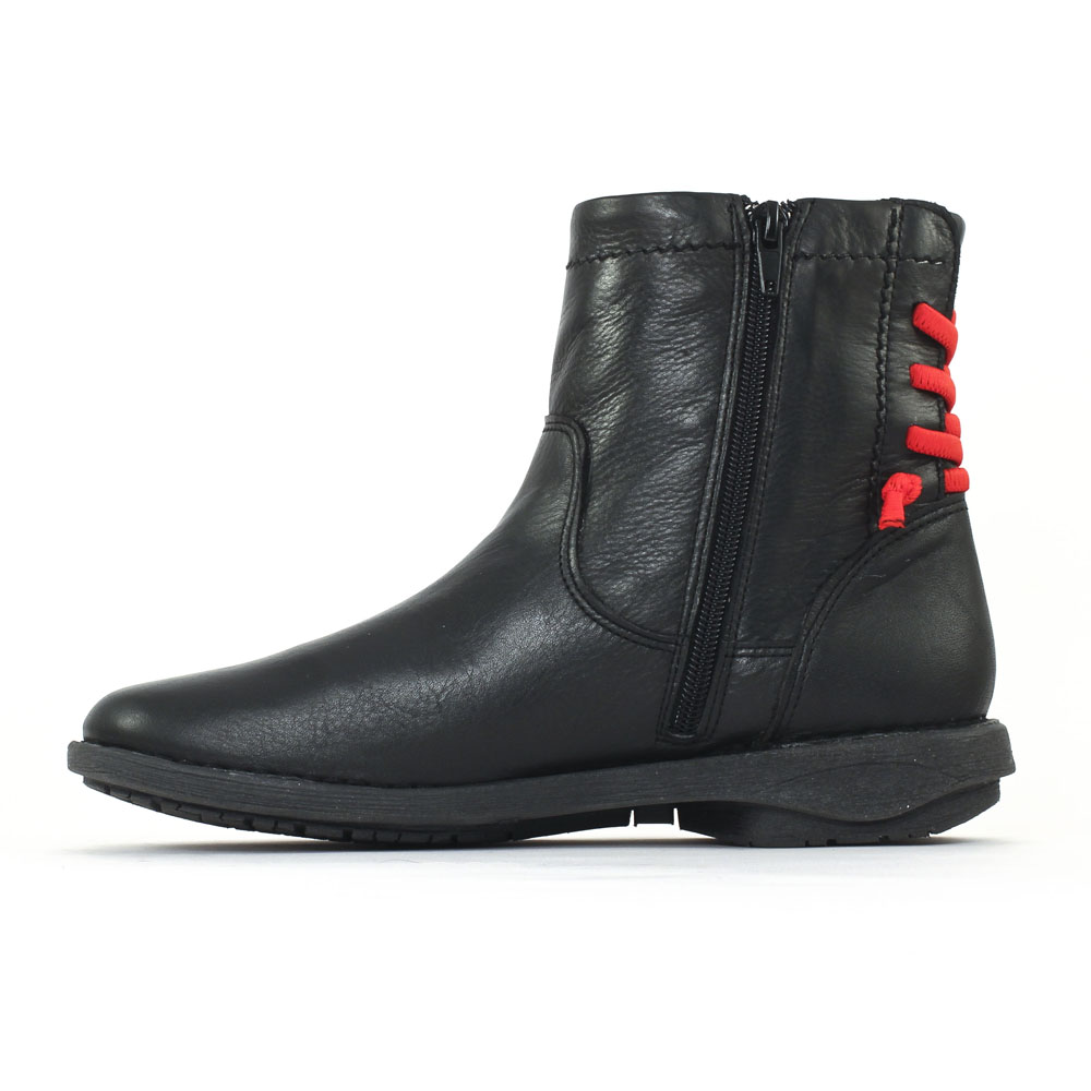 Scarlatine Co77319 Noir Rouge | boots noir automne hiver - TROIS PAR 3