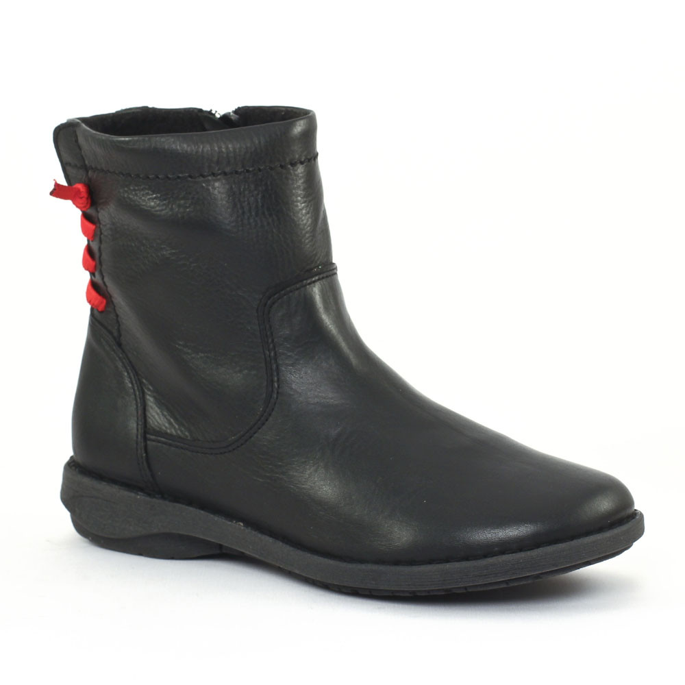 Scarlatine Co77319 Noir Rouge | boots noir automne hiver - TROIS PAR 3