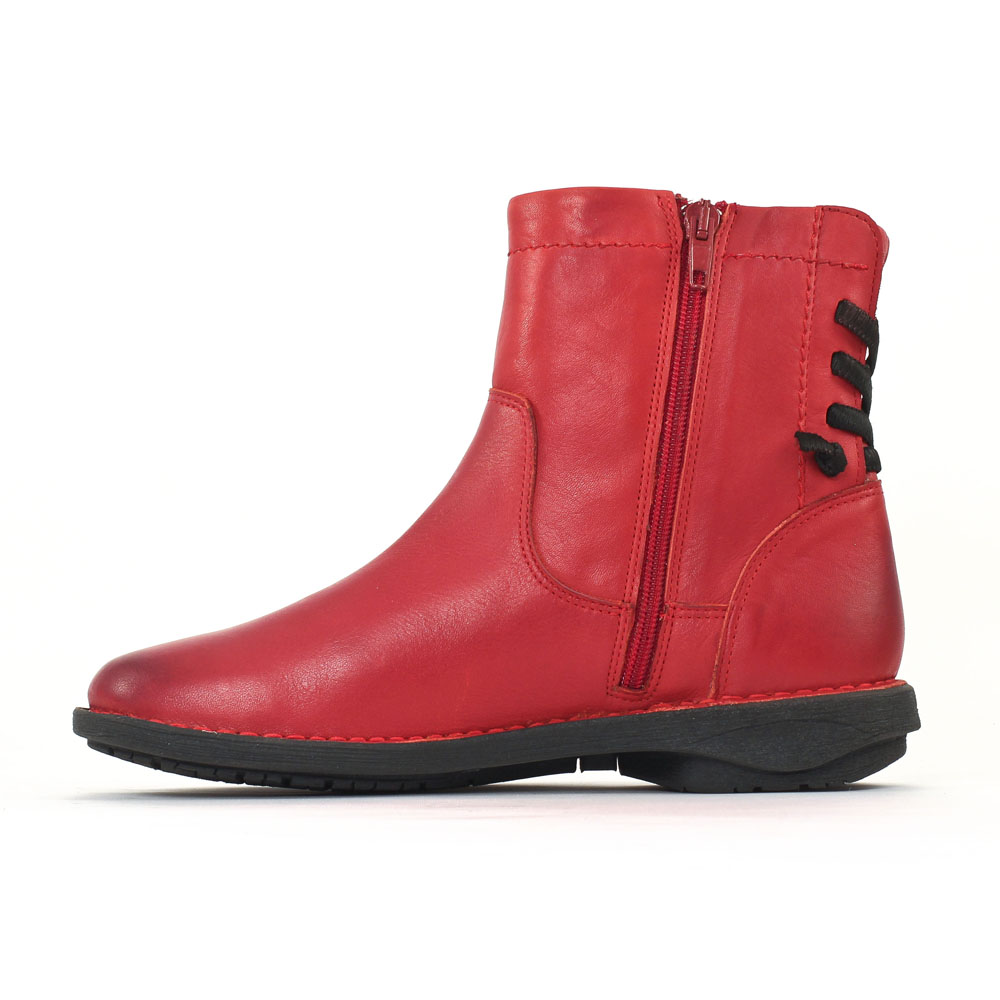 Scarlatine Co77319 Rouge Noir | boots rouge automne hiver - TROIS PAR 3