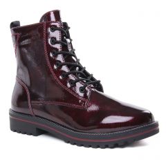 Scarlatine 3605 Rouge | bottine à lacets rouge automne hiver chez TROIS ...